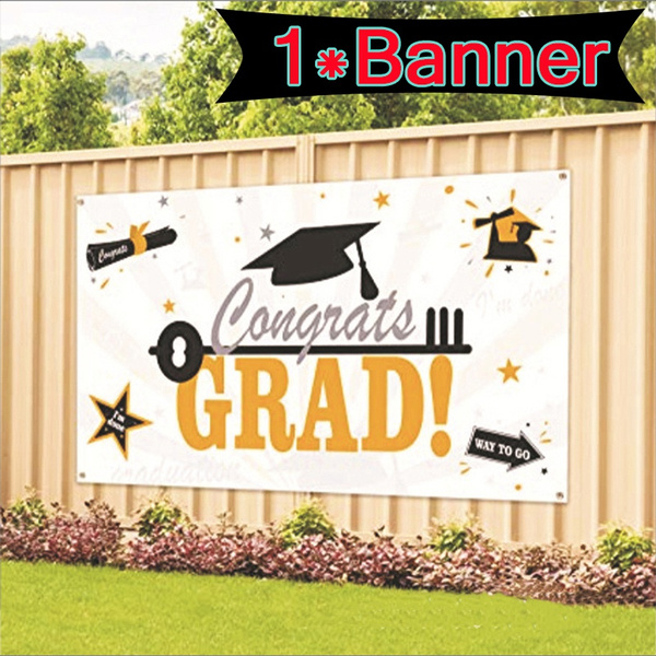 Congratulations Banners Class Happy Graduation Party Outdoor Indoor ...