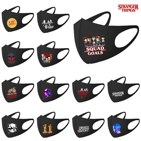 Game Stranger Things Mouth Mask Breathable Unisex Sponge Face Mask ...