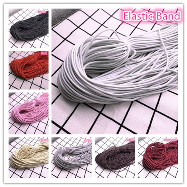 2.0/2.5mm 5yards High Elastic Round Elastic Band Rubber Band Elastic ...