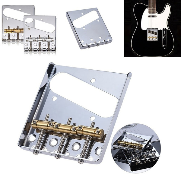 Telecaster Bridge 3 Copper Saddle Ashtray Bridge Tailpiece Chrome ...