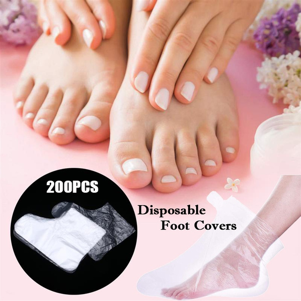 200pcs Disposable Foot Covers One-off Foot Cover Transparent Film Foot ...