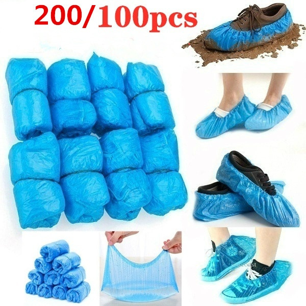 Waterproof and dustproof disposable plastic shoe cover thickened 200/ ...