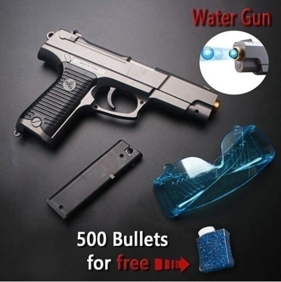 Super Realistic Glock Water Gun Child Battle Toy Gun BB Gun Can Launch ...