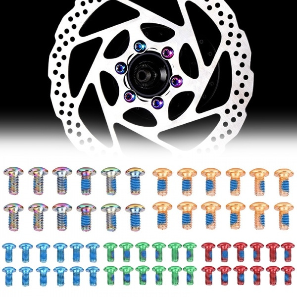 12pcs Bicycle Disk Brake Rotor Screws High-carbon Steel Bolts M5x8mm ...