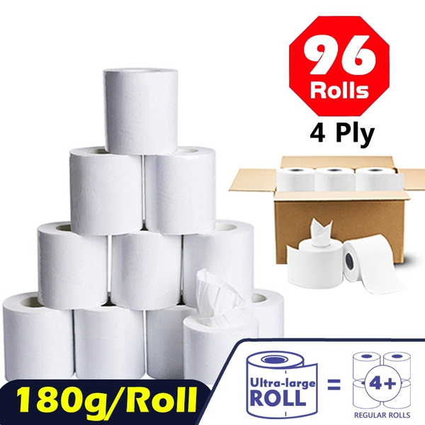 4 Ply Toilet Paper Tissue Quilted Paper Home Washroom Roll Paper(96 ...