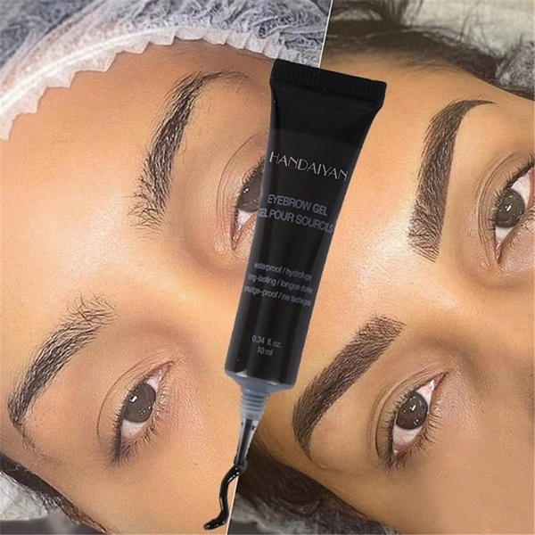 Natural 6 Colors Liquid Dyeing Eyebrow Cream Waterproof Durable Brown