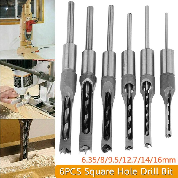 6PCS Hole Saw Auger Mortise Drill Bit Set Mortising Woodworking Tool | Wish
