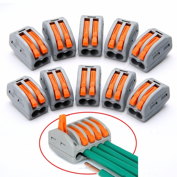 2/3/4/5/8 Pins Spring Fast Push Terminal Block Electric 32A Cable Wire ...