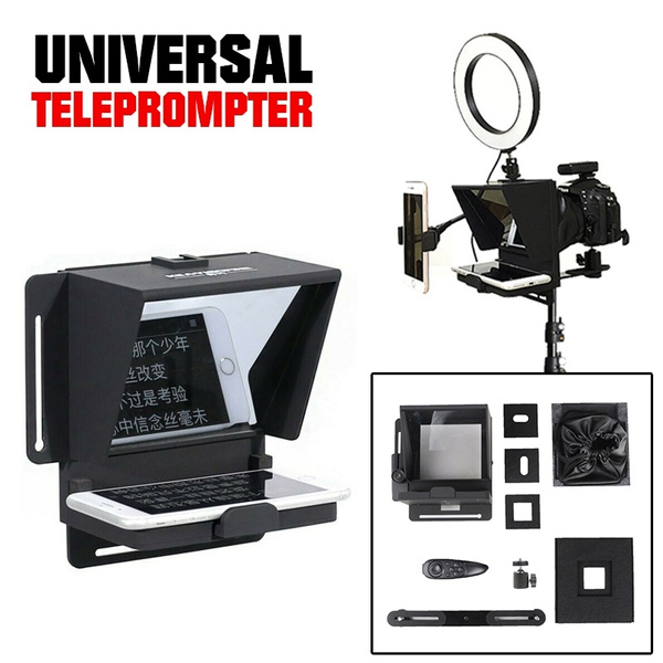 7'' Universal Teleprompter for Vedio Camera Tablet Smartphone with ...