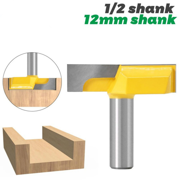 1/2” Inch 12mm Shank 2-1/4” Bottom Cleaning Router Bit (Mortising Bit ...