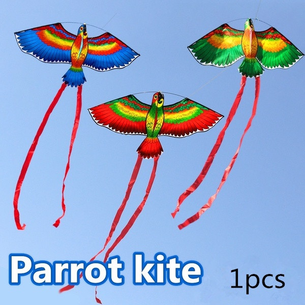 3 Colors Parrot Kite Bird Outdoor Kites Flying Toys for Children Kids ...