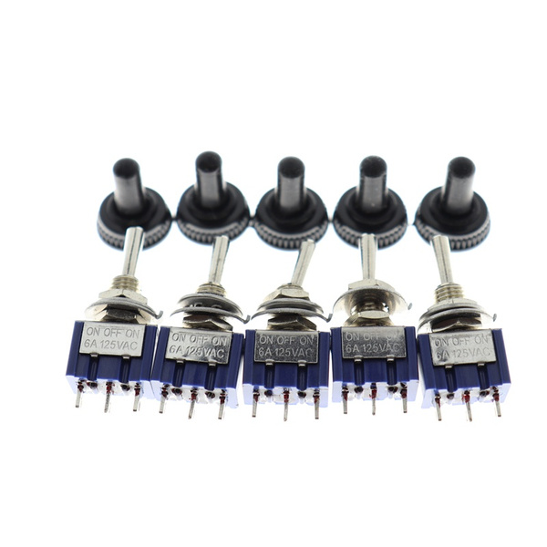 5Pcs spdt push button dpdt toggle switch rocker toggle switch ...