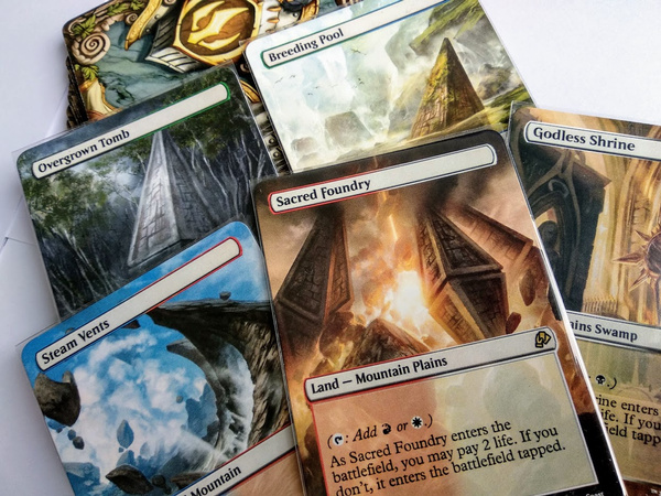 10 Shock Lands Full Art Land PACK Magic mtg altered art | Wish