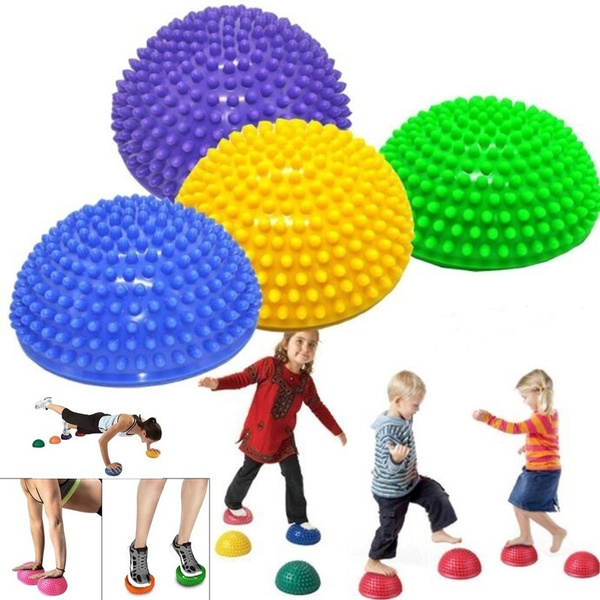 Inflatable Half Sphere Yoga Balls Massage Fitball Exercises Trainer ...