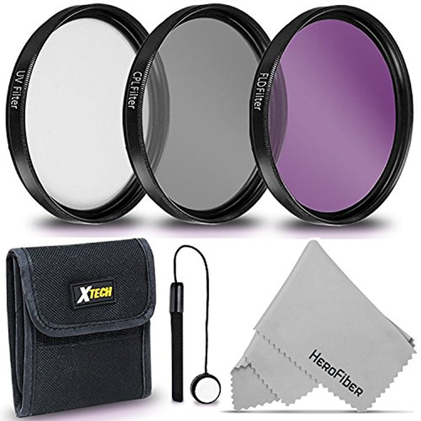 72MM Professional Lens Filter Set UV FLD CPL Filters + Filters Case ...
