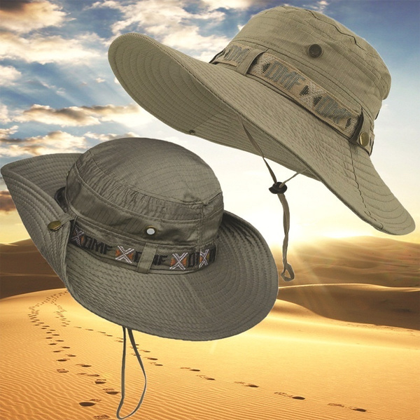 Men Tactical Sniper Hats Sun Boonie Hat Summer Sun Protection Cap Men's ...