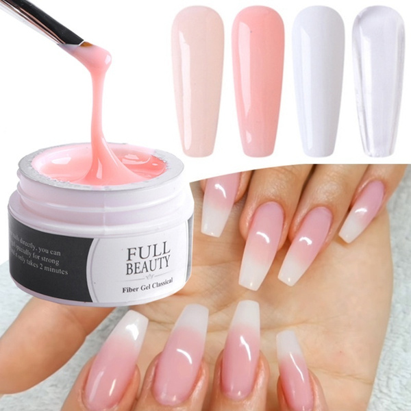 15ml Quick Poly Nail Building Gel For Nail Extension Acrylic Pink White