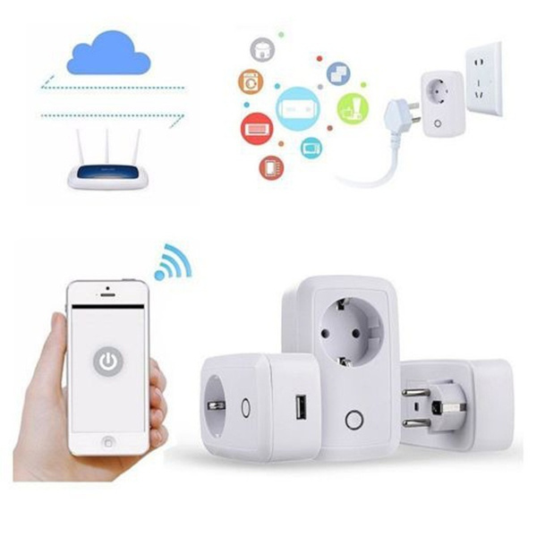 EU Type Sonoff S20 wifi Wireless Remote Control Socket Smart Timer Plug ...