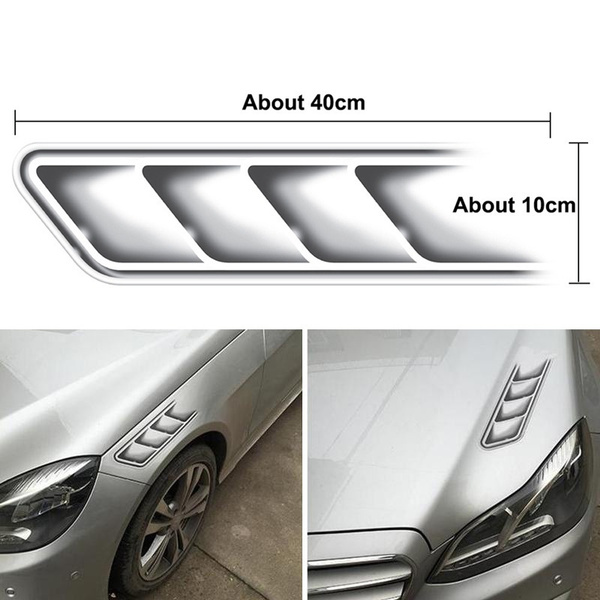 Car Styling 3D Fake Vents Decorative Outlet Side Vents Stickers Funny ...