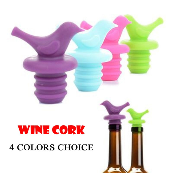 Silicone Beer Wine Cork Stopper Plug Bird Shape Bottle Cap Cover ... Silicone Beer Wine Cork Stopper Plug Bird Shape Bottle Cap Cover ...