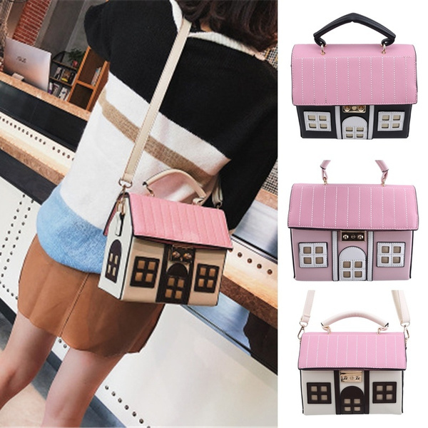Women Creative Shoulder Bag Small House Shape Crossbody Bag | Wish