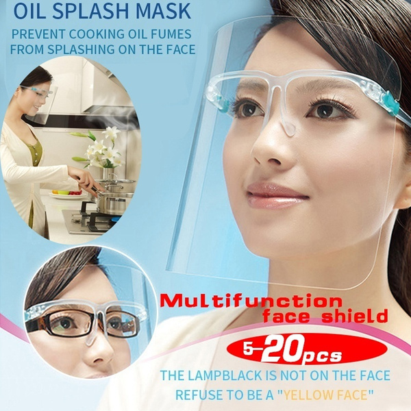 5-20pcs Full Face Shield Mask Clear Flip Up Visor Protection Safety ...