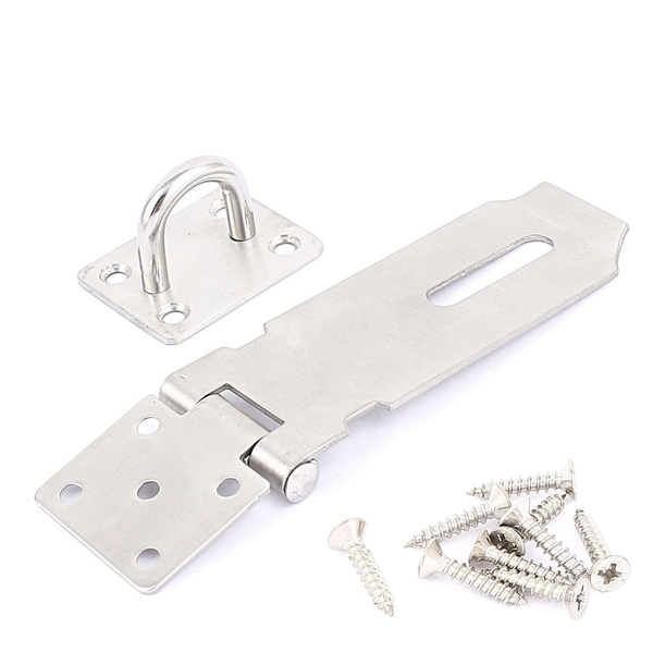 14cm Length Silver Tone Metal Door Cupboard Cabinet Clasp Gate Lock ...