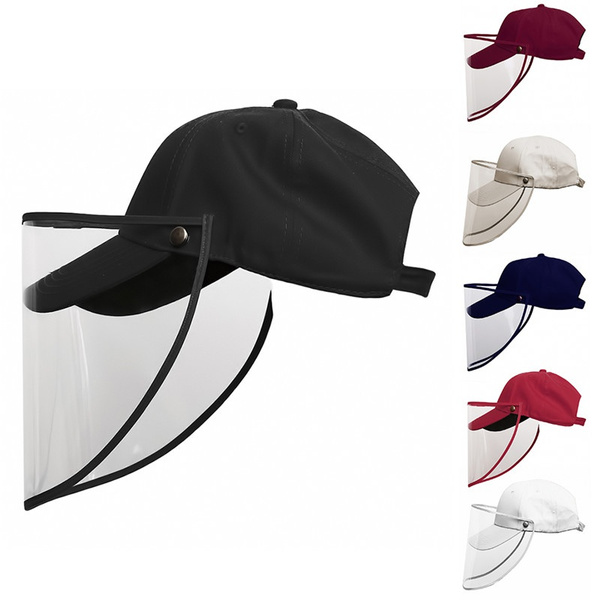 Adult Anti-spray Cap Protective Baseball Cap Detachable Mask Epidemic ...
