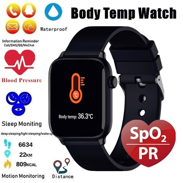 Body Temperature Detector Thermometer Indoor Smart Watch Real-time ...