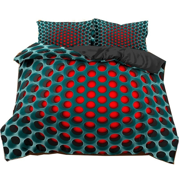 New Fashion 3D Dense hole pattern duvet cover set 2/3Pcs with Pillow ...