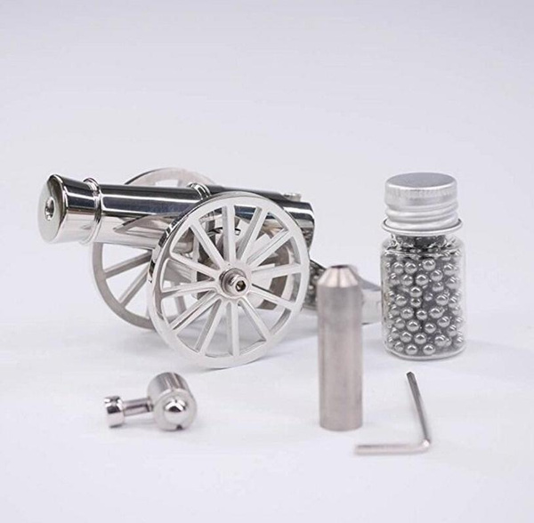 Mini ature Napoleon Cannon Metal Naval Desktop Model Artillery Kit for ...