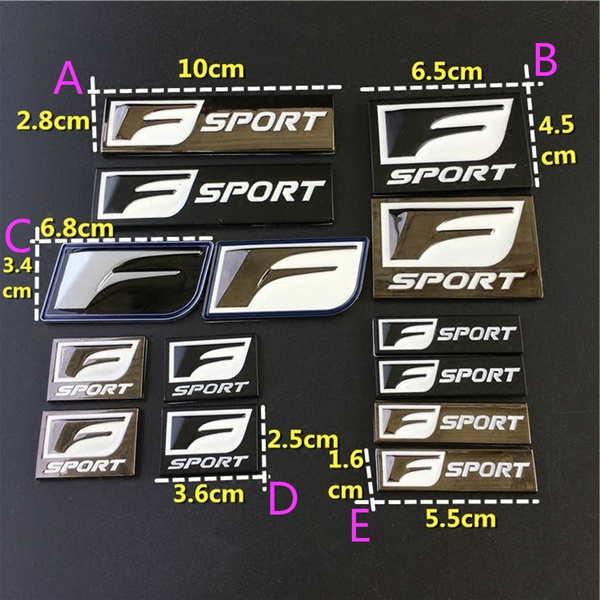 Universal Metal F Sport Logo Emblem Side Door decal badge Trunk car 3D ...
