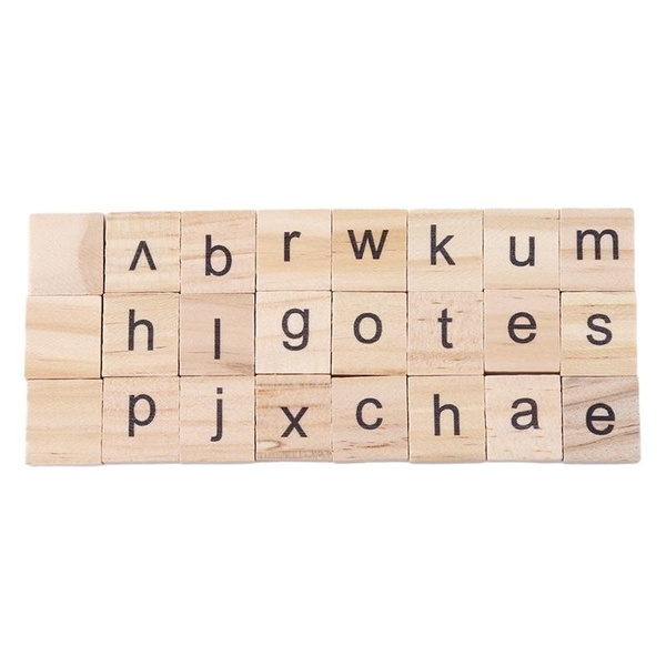 100Pcs Wooden Alphabet Scrabble Tiles Letters & Numbers For Crafts Wood ...