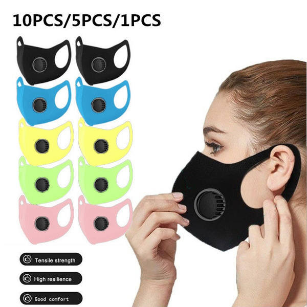 10PCS/5PCS Women and Men Air Purifying Face Mask Anti Dust Mouth Filter ...
