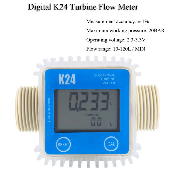 Water Flow Meter Digital Turbine Flow Meter, K24 1inch Fuel Pump ...