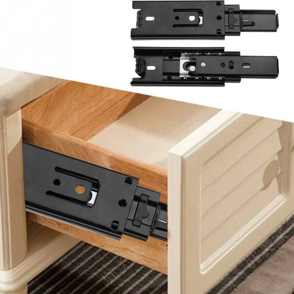 Sliding Rails For Drawers Full Extension Side Mount Runner Damping ...