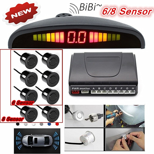 2020 New 6/8 Sensors Car Parking Sensor Reverse Car-detector System ...