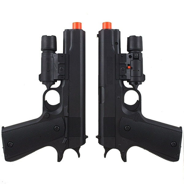 2 X Walmartonline M1911 Spring Airsoft Hand Gun Pistol W/ Laser Sight ...