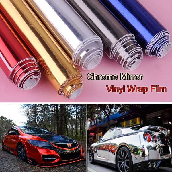 High stretchable Flexible Chrome Vinyl Film Wrap Sticker Decal Sheet ...