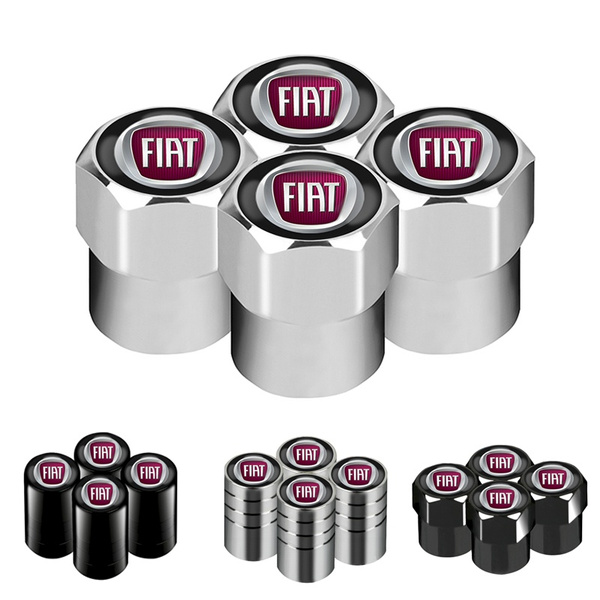 Auto Accessories 4pcs Aluminum alloy Emblem Car Tire Valve Cap Tyre Air ...