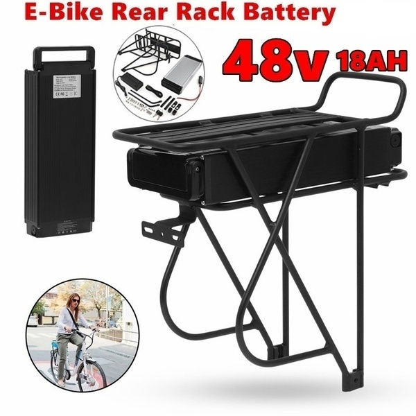 V Brake 48V 18AH 1KW E-Bike Mountain Bikes Rear Rack Battery Conversion ...