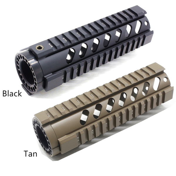 7 inch Free Float Handguard Aluminum Ar15 Keymod slanted hole Quad Rail ...
