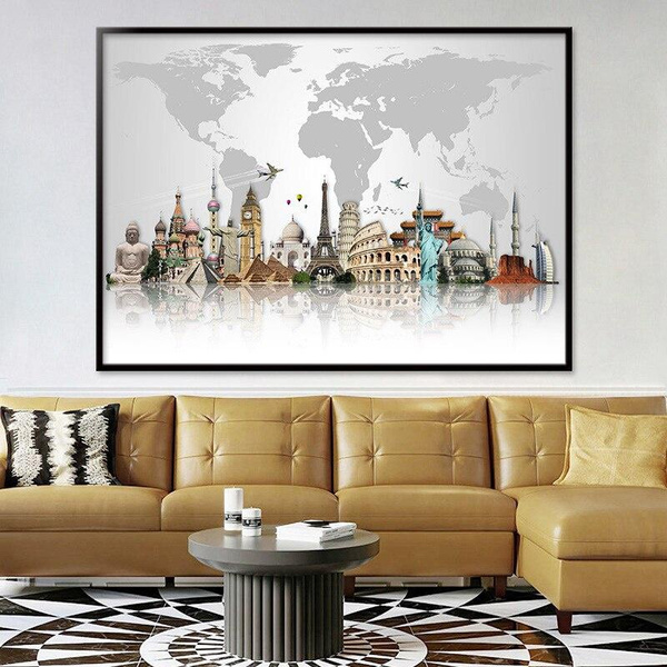 World Famous Building Wall Art Posters And Prints World Tourist ...