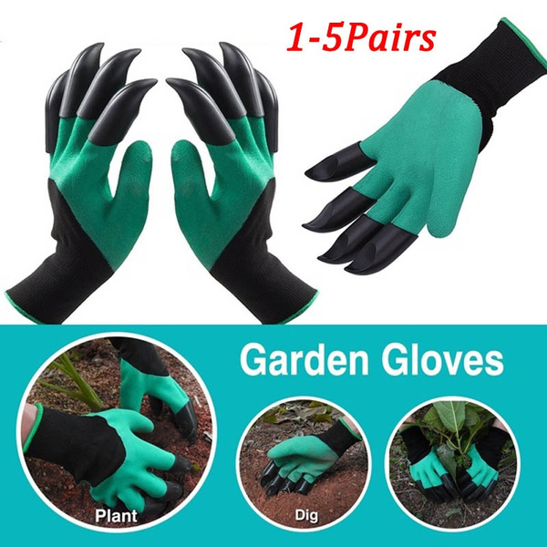 Garden Genie Gloves with Claws on EACH Hand Waterproof Digging Gloves ...