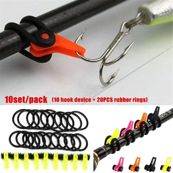 10 Set/Pack For Fishing Rod Style Hook Keepers Holders Lures Jig Hooks ...