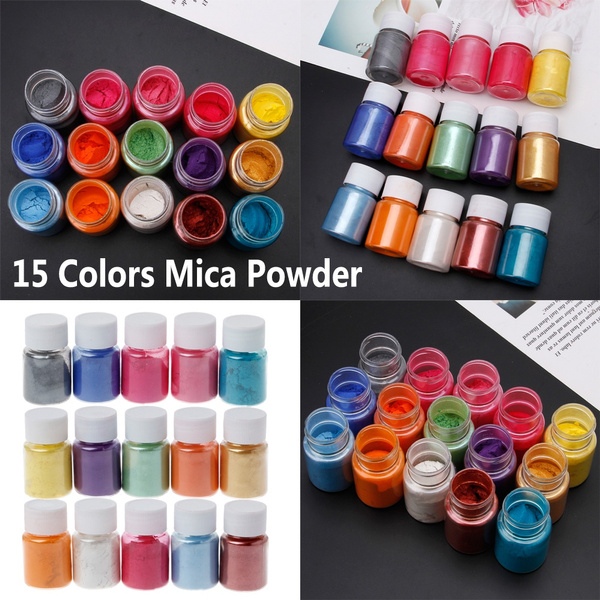 15 Colors Mica Powder Epoxy Resin Dye Pearl Pigment Natural Mica ...