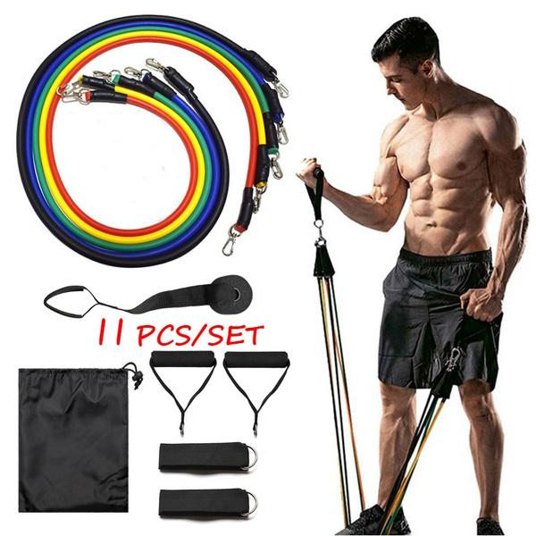 11pcs/set Pull Rope Rubber Elastic Bands Resistance Bands Training ...