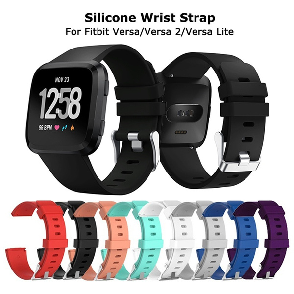 Sport Smart Watch Silicone Wristband Strap for Fitbit Versa 2/Versa ...