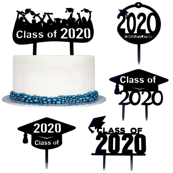 2020 Graduation Cake Topper Arylic Cake Topper For Graduate Theme Party ...