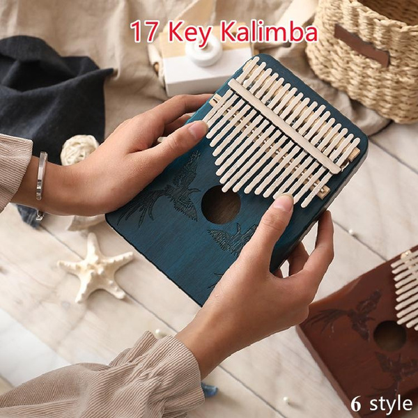 Kalimba Piano 17 Keys Carimba Thumb Piano Portable Mbira Sanza DIY Wood ...